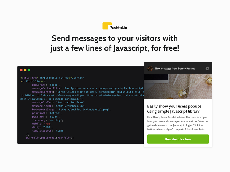 Pushfolio - Look Startup at Welldoneby