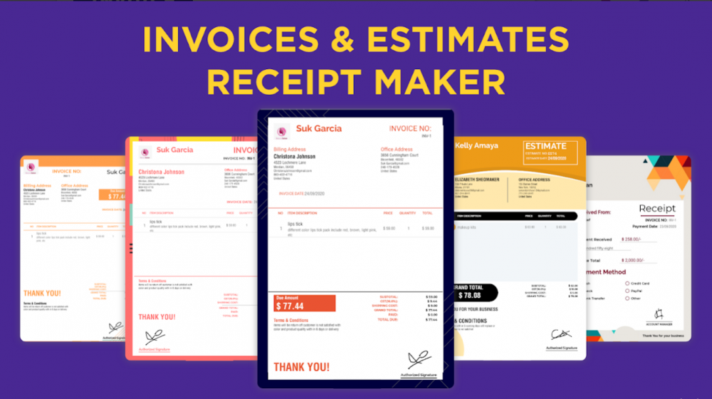 Invoice Generator - Create receipts and estimates - Look Startup at ...