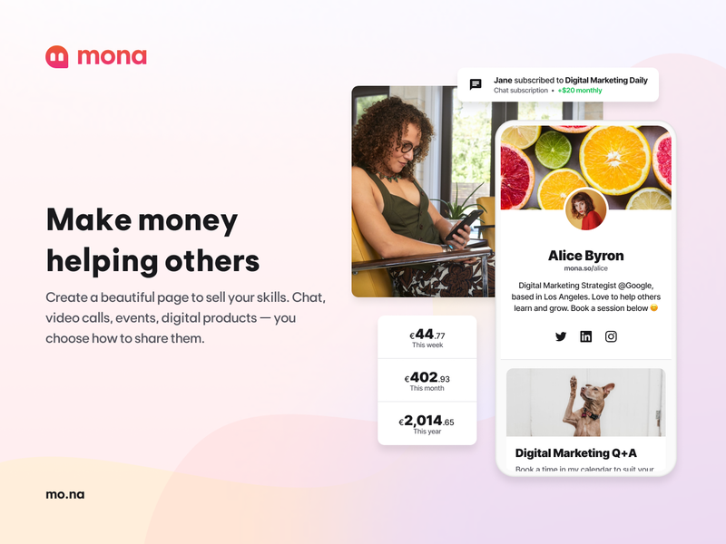 Mona - Look Startup at Welldoneby
