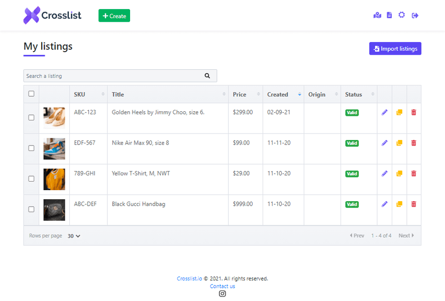 Crosslist - Look Startup at Welldoneby