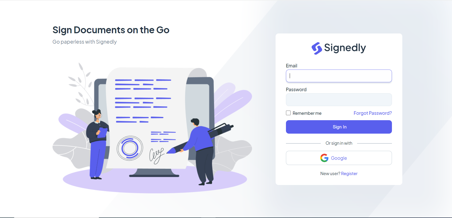 Signedly - Look Startup at Welldoneby